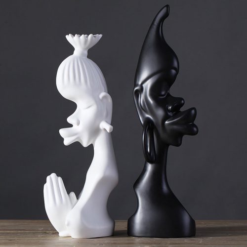 Statuete moderniste, cuplu din africa - Decoralis - Statui decorative ...