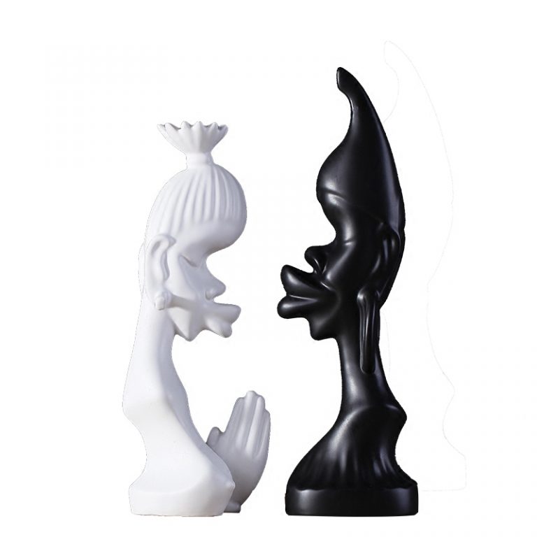 Statuete moderniste, cuplu din africa - Decoralis - Statui decorative ...